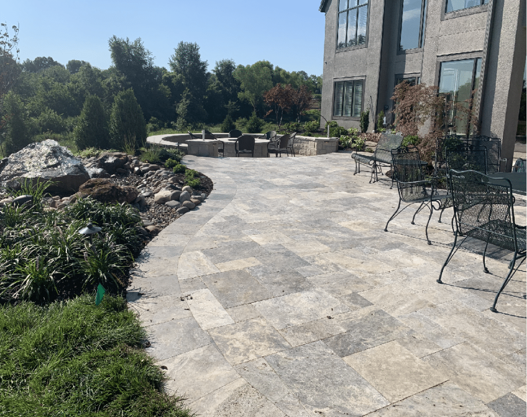 Mirrorball Travertine French Pattern - KC Stone - A Natural Stone Company